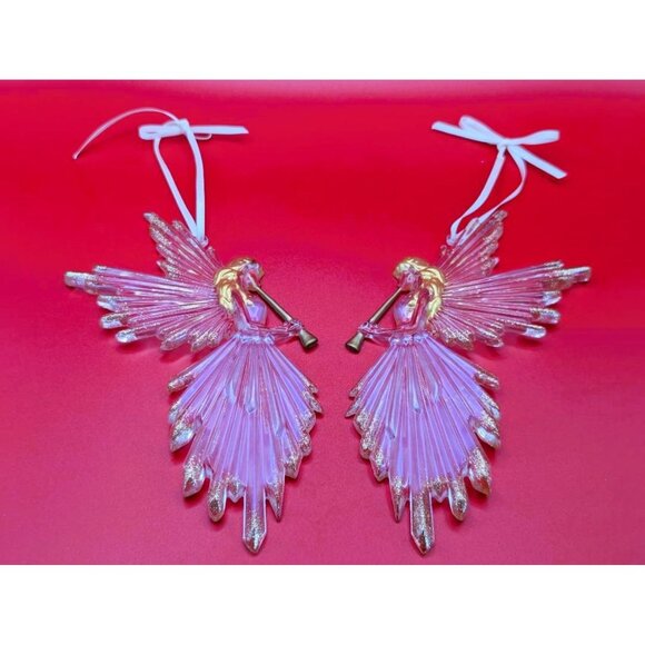 Hand Crafted | Holiday | Blonde Angel Duo Wearing A Lavender Dress ...